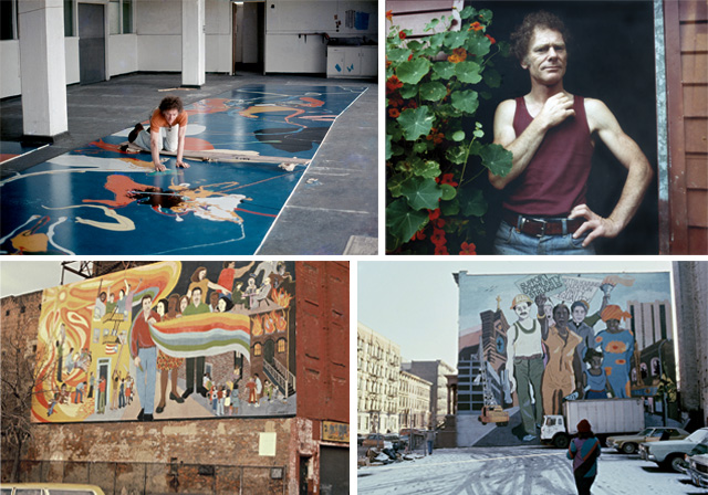 Clockwise from top left: Pat Hanly working on Prelude to a Journey ...