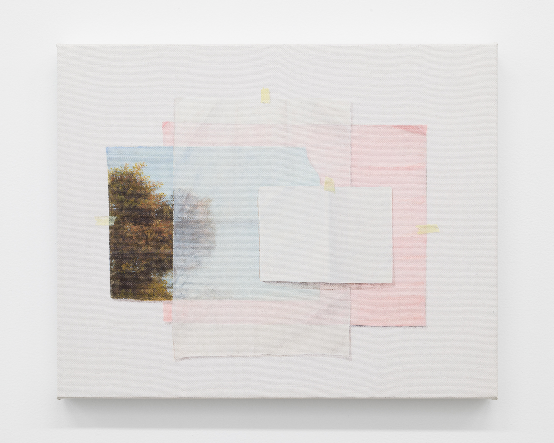 Emily Wolfe, Overlap, 2023, oil on linen, 40 x 50 cm. Courtesy of the ...