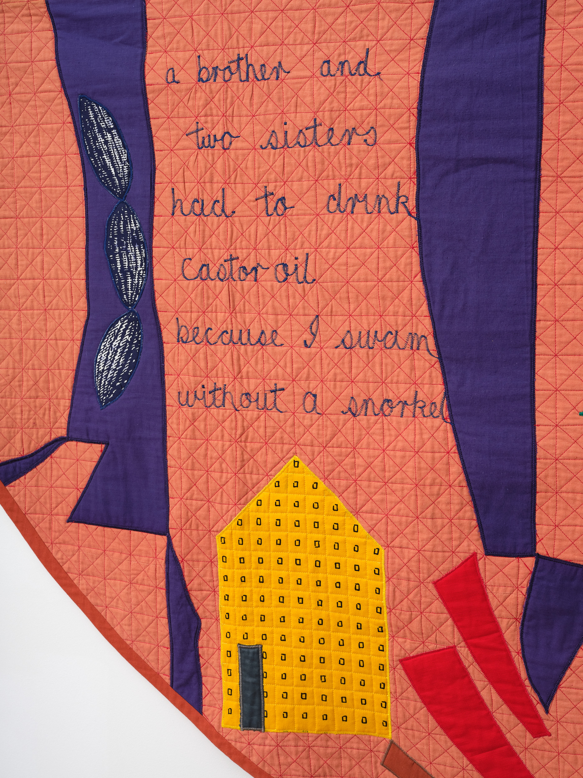 MALCOLM HARRISON Trauma Cloak (Drowning) 1989 Quilted fabrics 101 x 206 ...